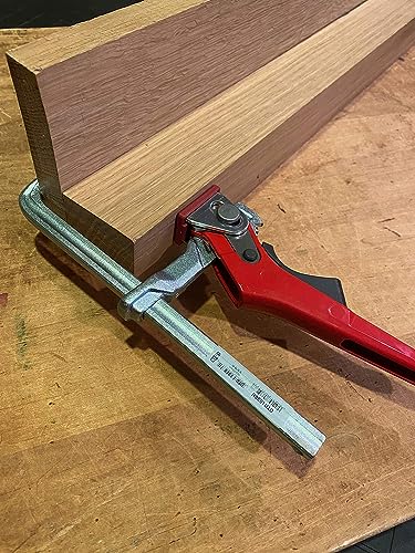 BESSEY GTR16S6H All Steel Ratcheting Table Clamp with 6 5/16 Capacity x 2 5/16 Throat Depth & 540 lb Clamping Force, Red/Silver