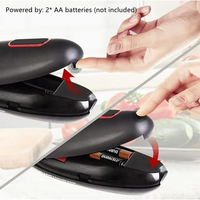 Auto Electric Can Opener, One Touch Electric Can Opener with Smooth Edge, Kitchen Gadget Automatic Can Opener for Seniors with Arthritis, Food-Safe, Battery Operated