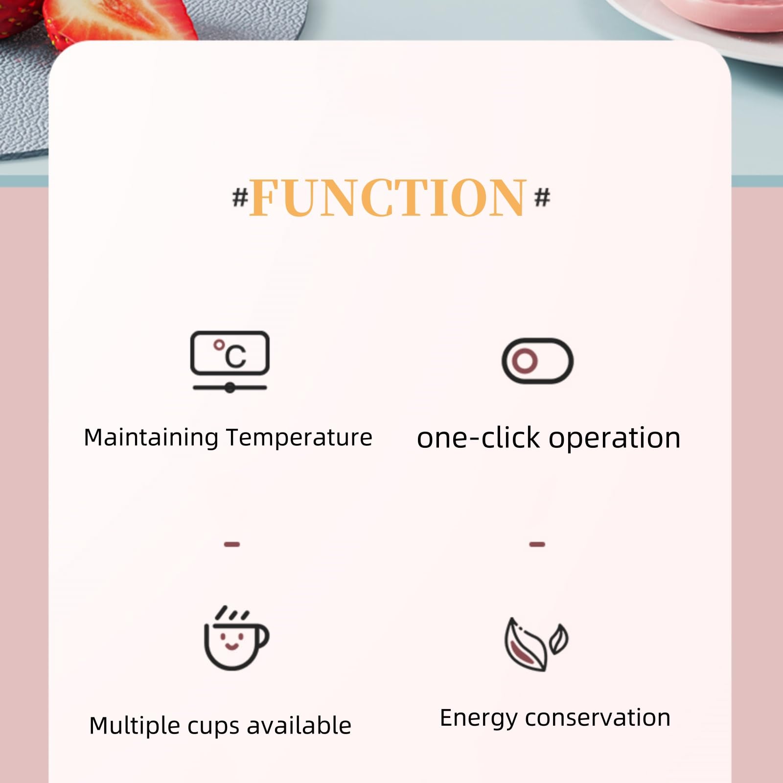 Beverage Warmer for Coffee Tea, Food Warmer, Food Beverage Warmer Warming Trays Fast Heating High Temperature Smart Electric Warmer, Water, Milk, Pizza for Buffets Party Daily Life White