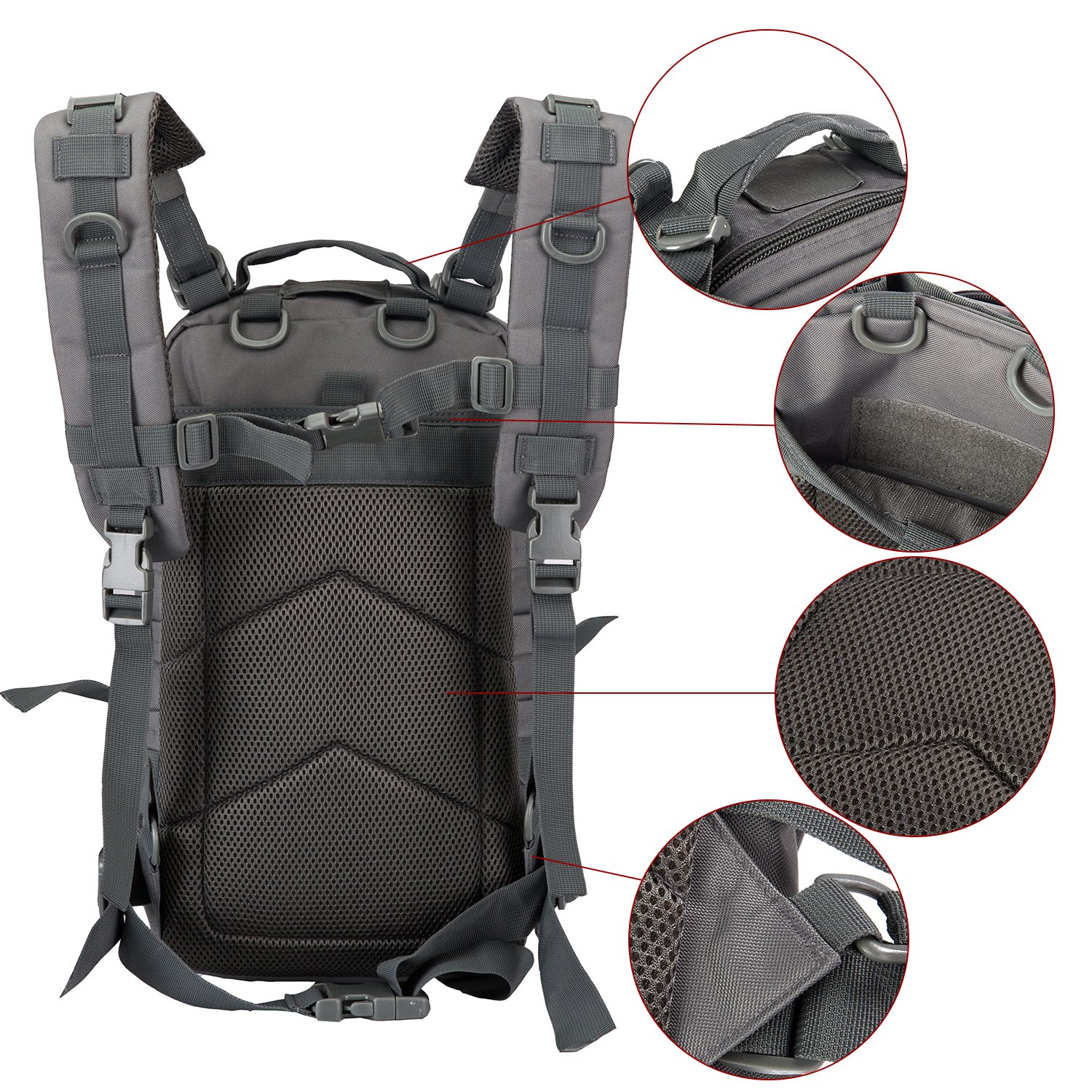 ARMYCAMOUSA Small 30L Rucksack Military Tactical Backpack Outdoors Bug Out Bag