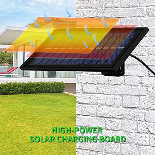 LAPUTA Outdoor Solar Light - Energy Saving ABS Waterproof Ceiling Lamp Remote Control 18 Hrs Lighting Single Double Head Solar Lamp for Home Garden Garage (Warm White Single-Head)