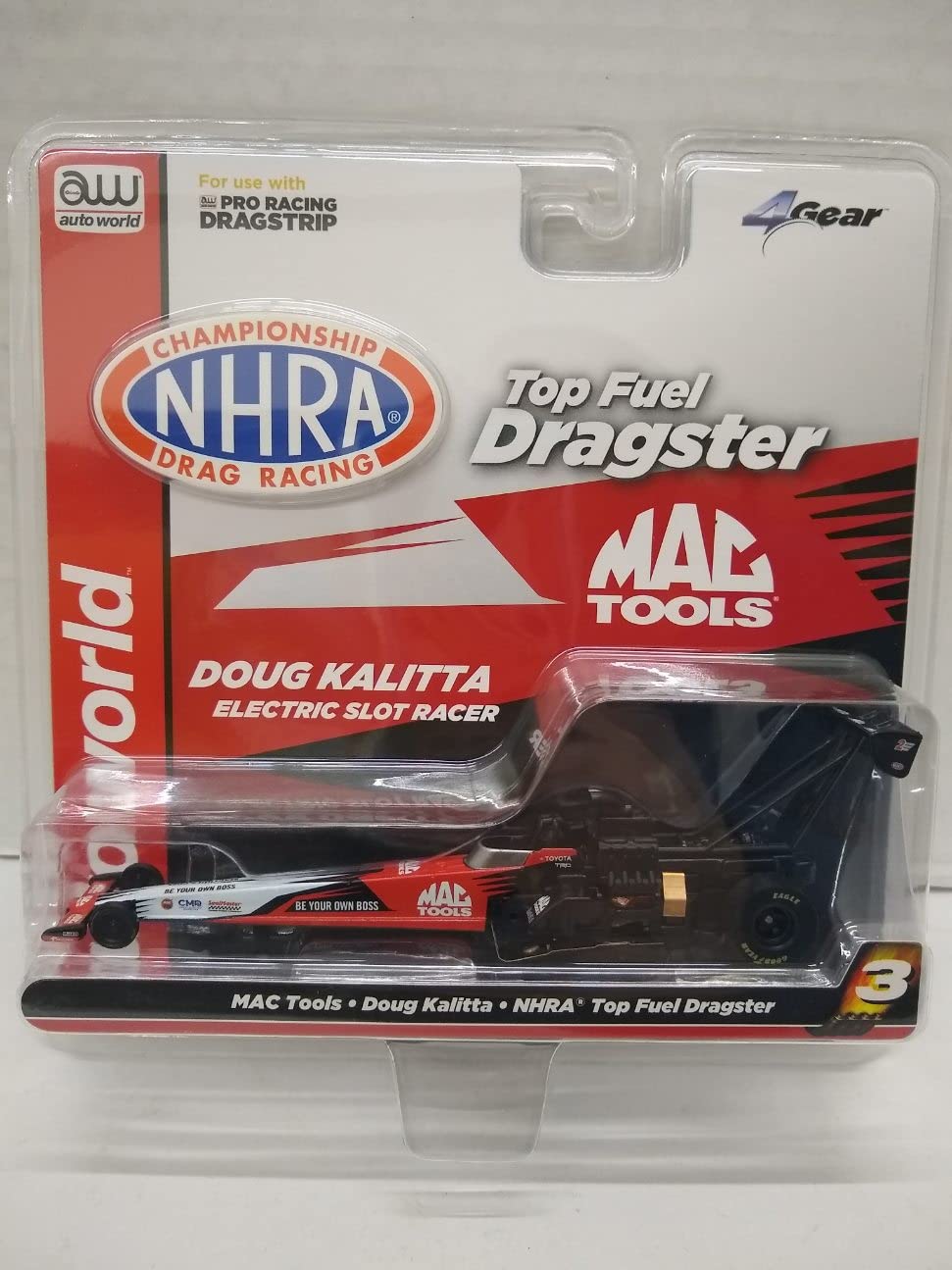 Auto World SC370-3 MAC Tools Doug Kalitta Top Fuel Dragster HO Scale Electric Slot Car