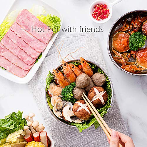 Drizzle Foldable Electrical Cooker Travel Pot - Dual Voltage 100V-240V Hot Pot Cooking - Food Grade Silicone Cookerware Boiling Water Steamer - Camping Office Hotel Noodle Porridge Soup