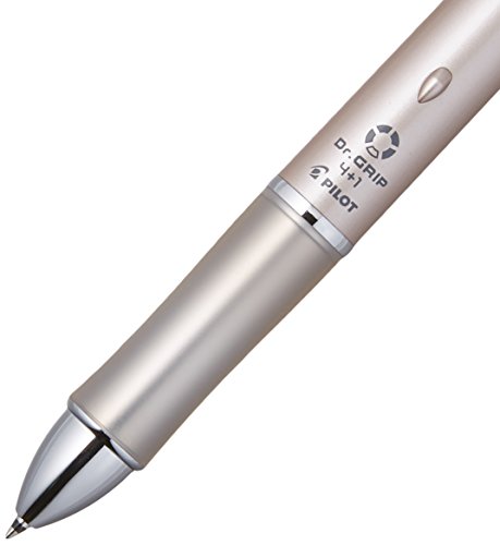 PILOT Dr. Grip 4+1, 4 Color 0.7 mm Ballpoint Multi Pen & 0.5 mm Mechanical Pencil - Champagne Gold Body (BKHDF1SFN-CG)