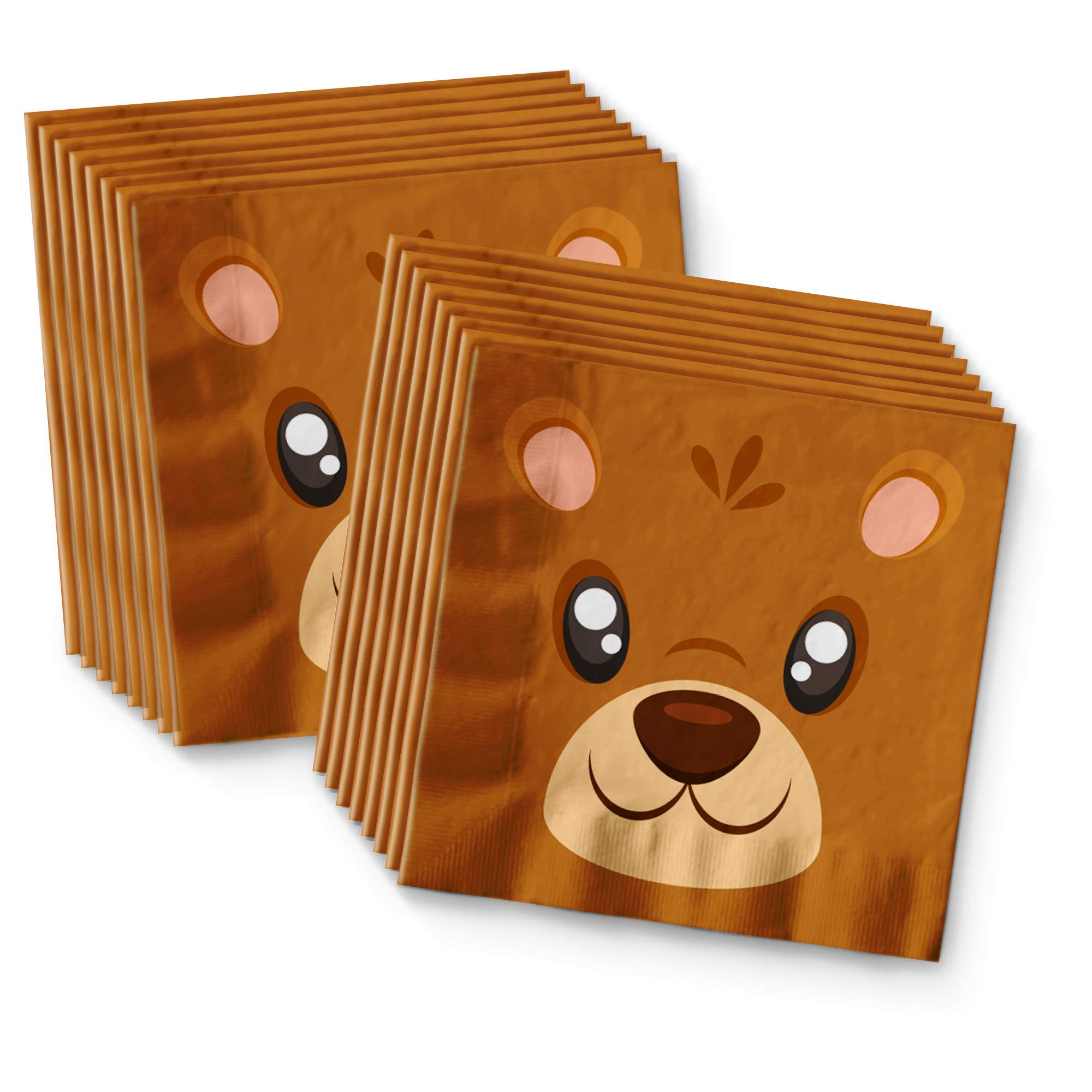 Bear Birthday Party Supplies Set Plates Napkins Cups Tableware Kit for 16