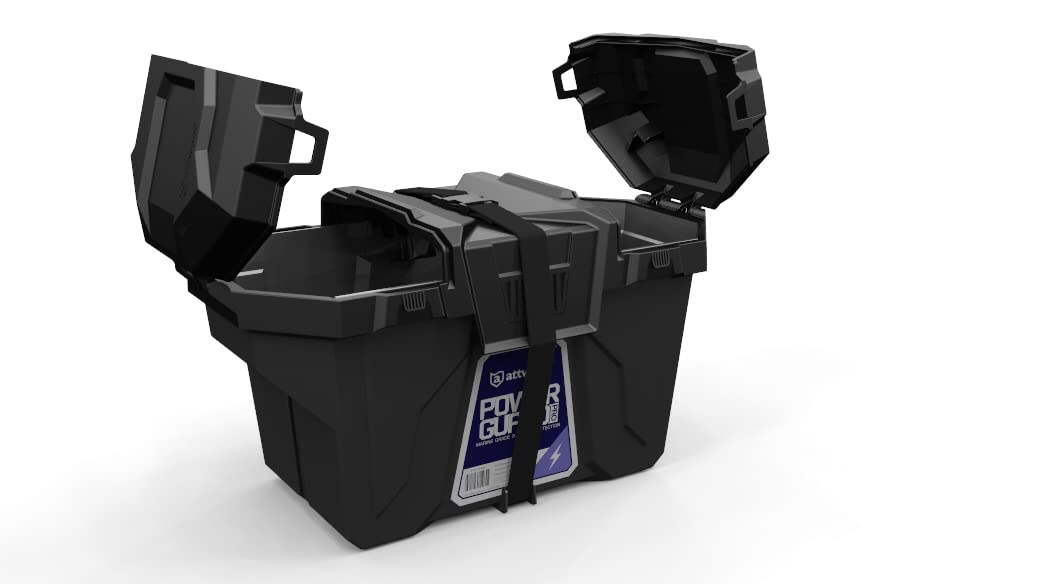 Attwood PowerGuard Pro β Marine Grade Weather Resistant Battery Box Designed for Marine, RV, Camping, Solar and More β 24/27 Series Batteries, 9070-7,Black