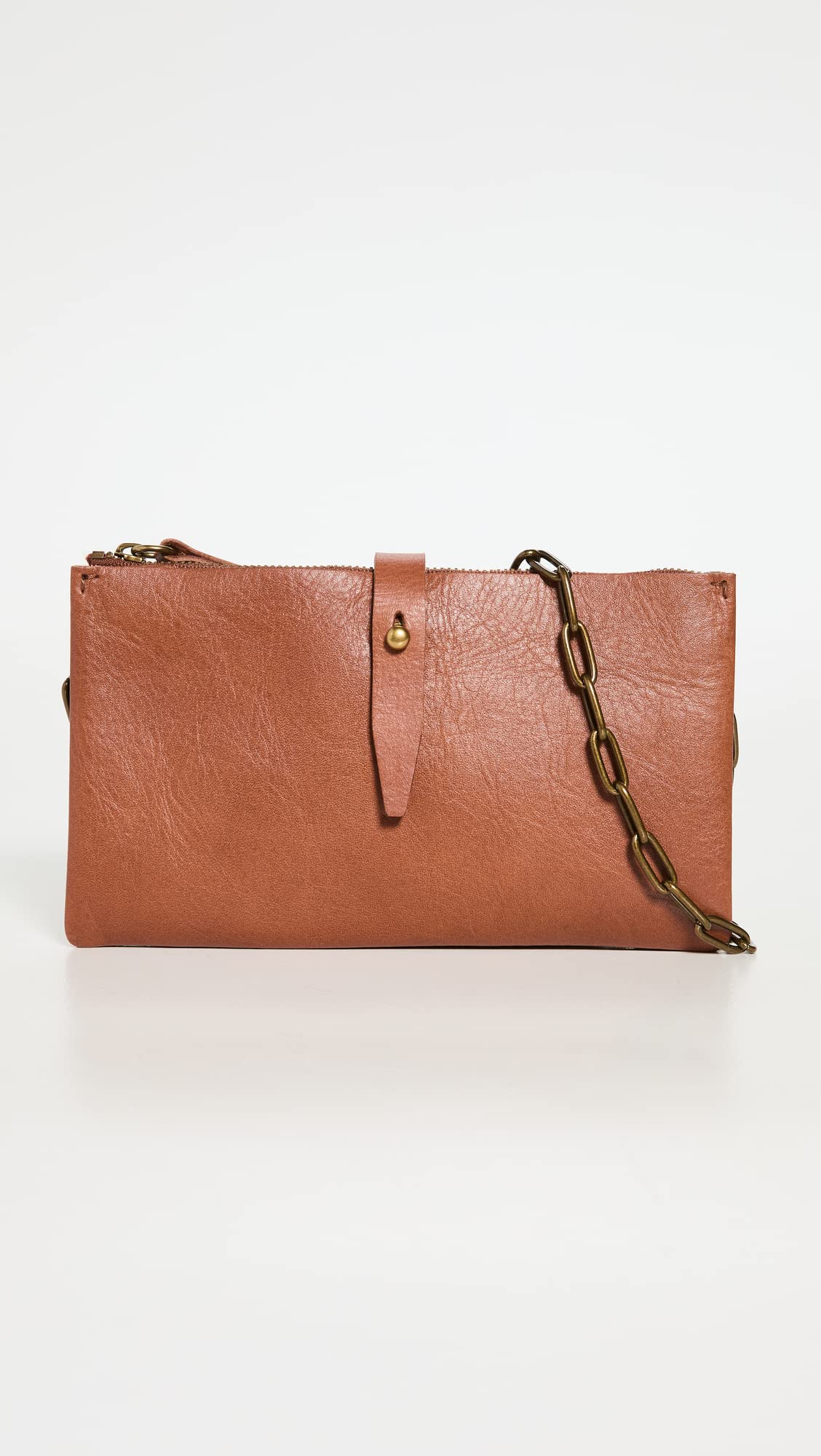 Madewell Women's The Transport Accordion Crossbody, English Saddle, Tan, Brown, One Size