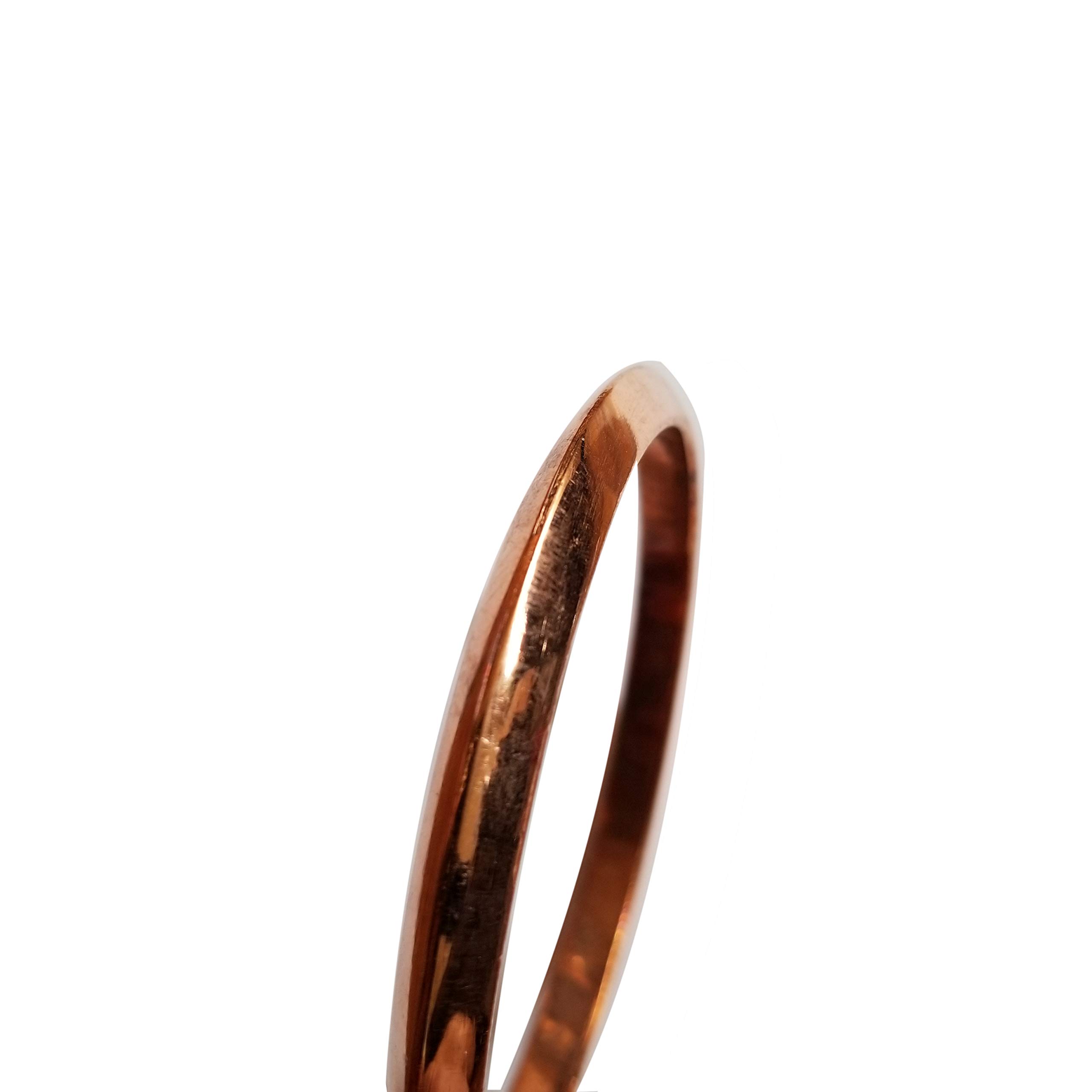 American Ayurveda 100% Pure Copper Jointless Bangle Bracelet 2.25 Inch Inner Diameter for Men/WomenSikh Sardar Punjabi Kada