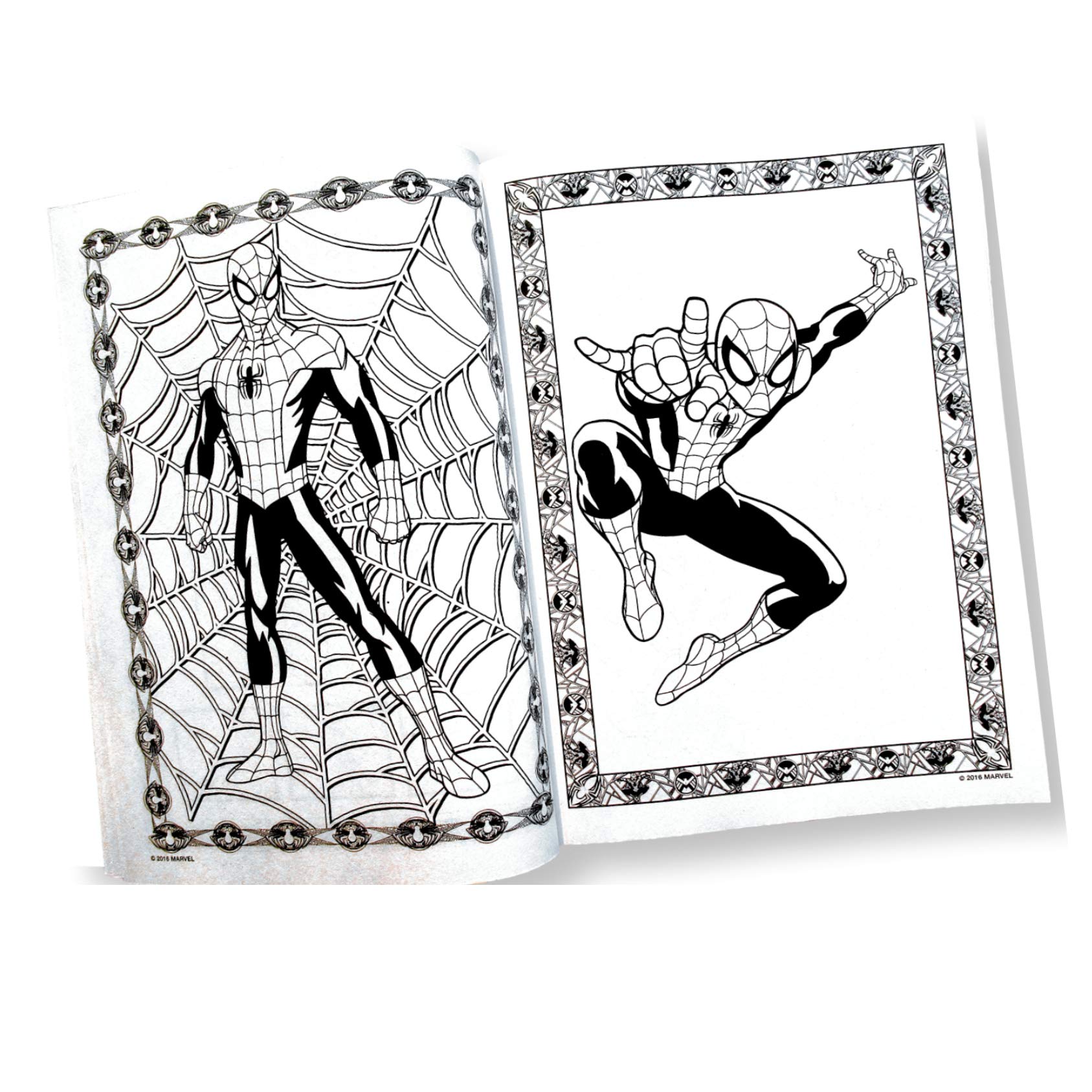 Disney Studios Spiderman Stickers Activity Set - Bundle Includes Spiderman Stickers, Spiderman Coloring Book, Superhero Door Hanger, Thank You Card Craft
