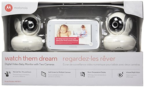 Motorola MBP38S-2 Digital Video Baby Monitor with 4.3-Inch Color LCD Screen and 2 Cameras with Remote Pan, Tilt and Zoom