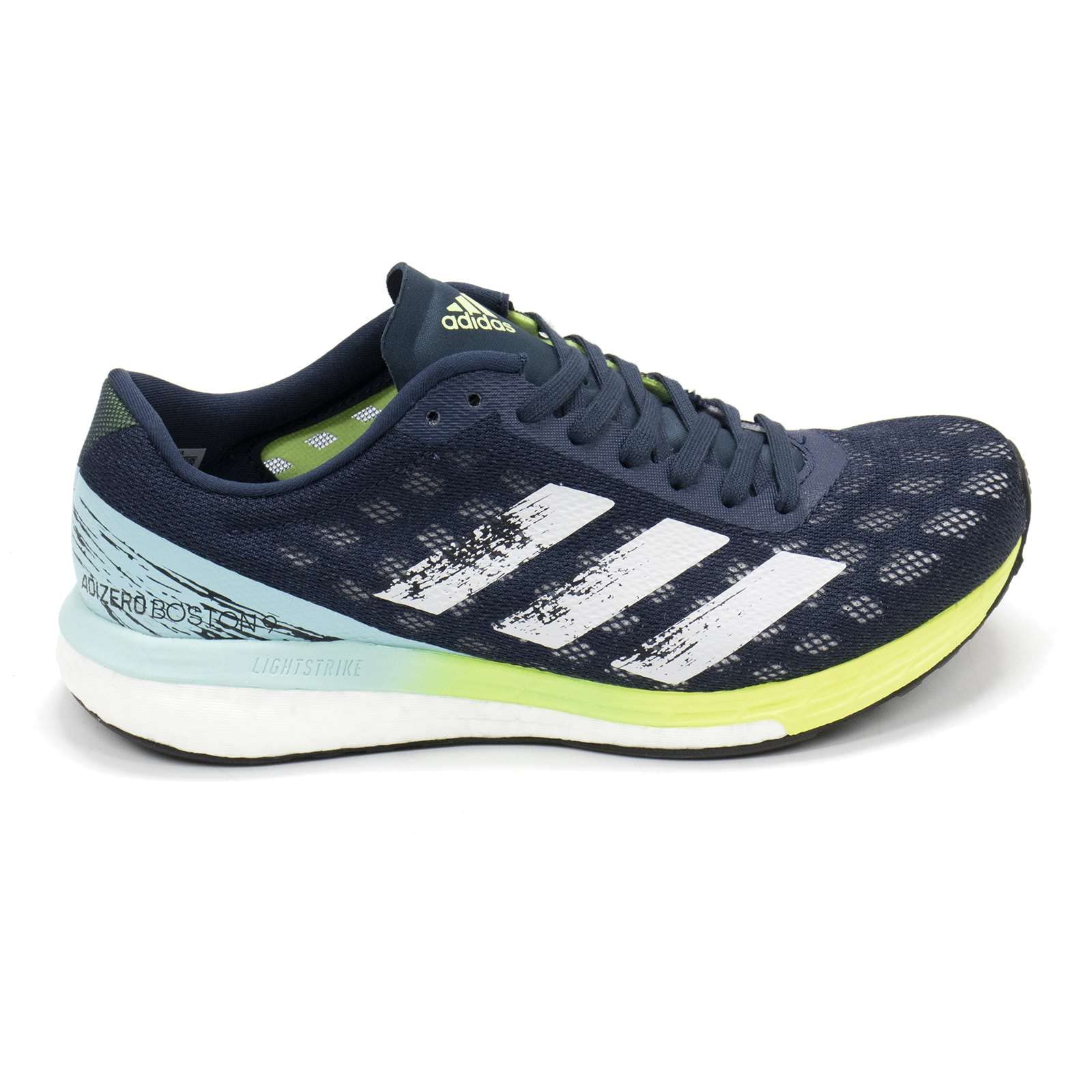adidas Womens Adizero Boston 9 Running Sneakers Shoes - Blue,White - Size 5.5 M