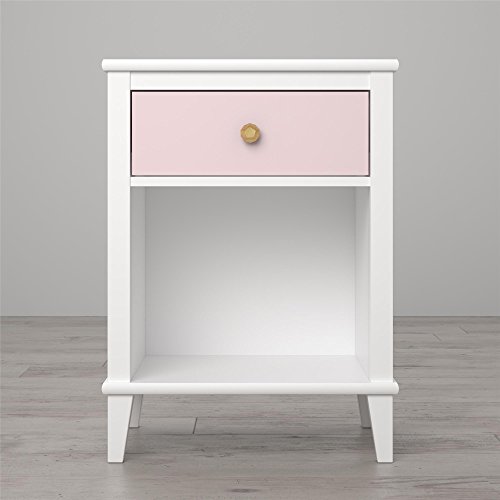 Little Seeds Monarch Hill Poppy Nightstand, White/Pink