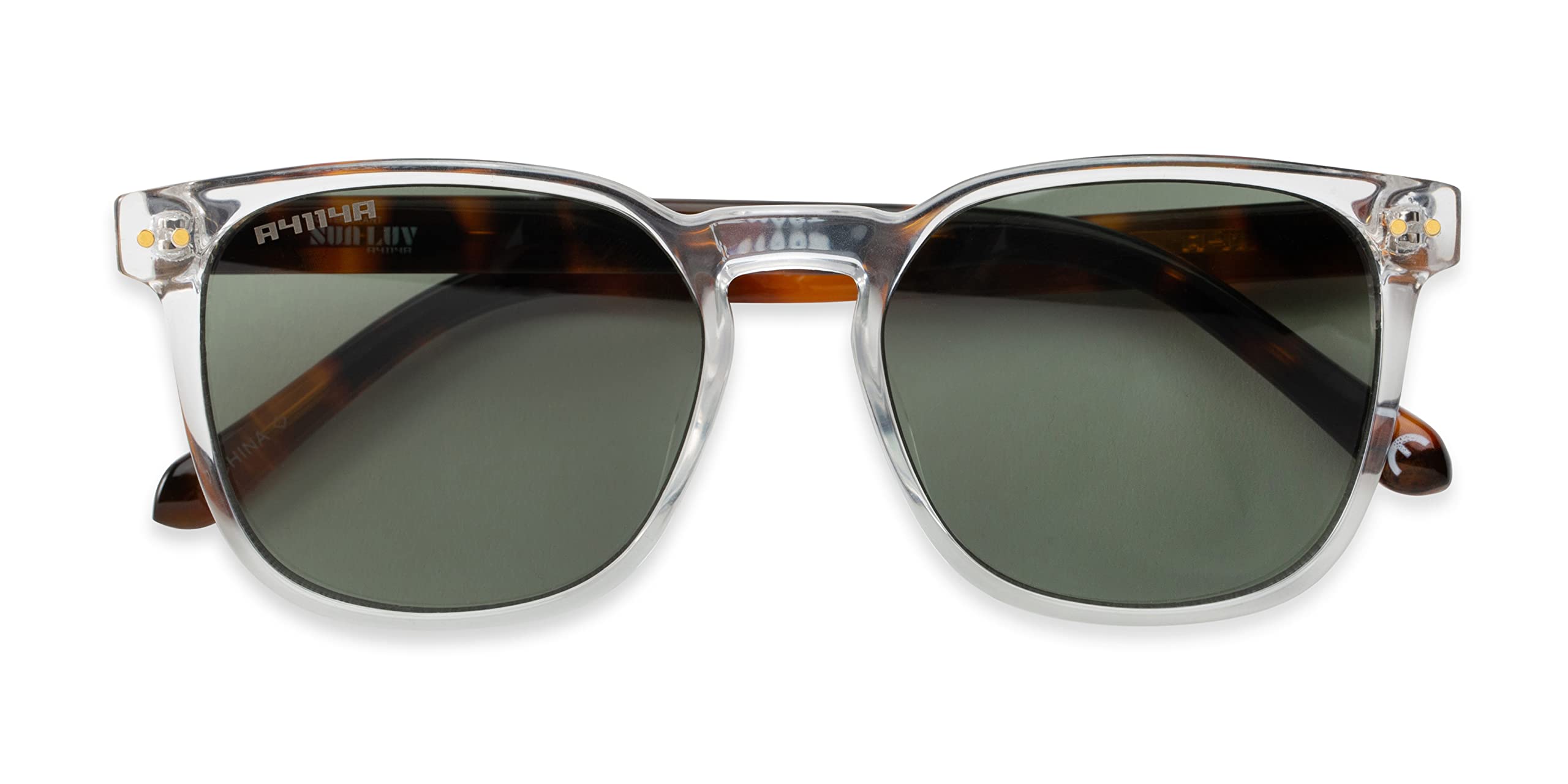 Foster Grant Sun Luv Be Smart Round Sunglasses, Crystal, 53mm (10261641.COM)