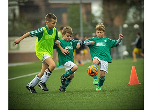 Antoyo Pinnies Soccer pinnies for Soccer Mesh Basketball Jerseys Green-XL