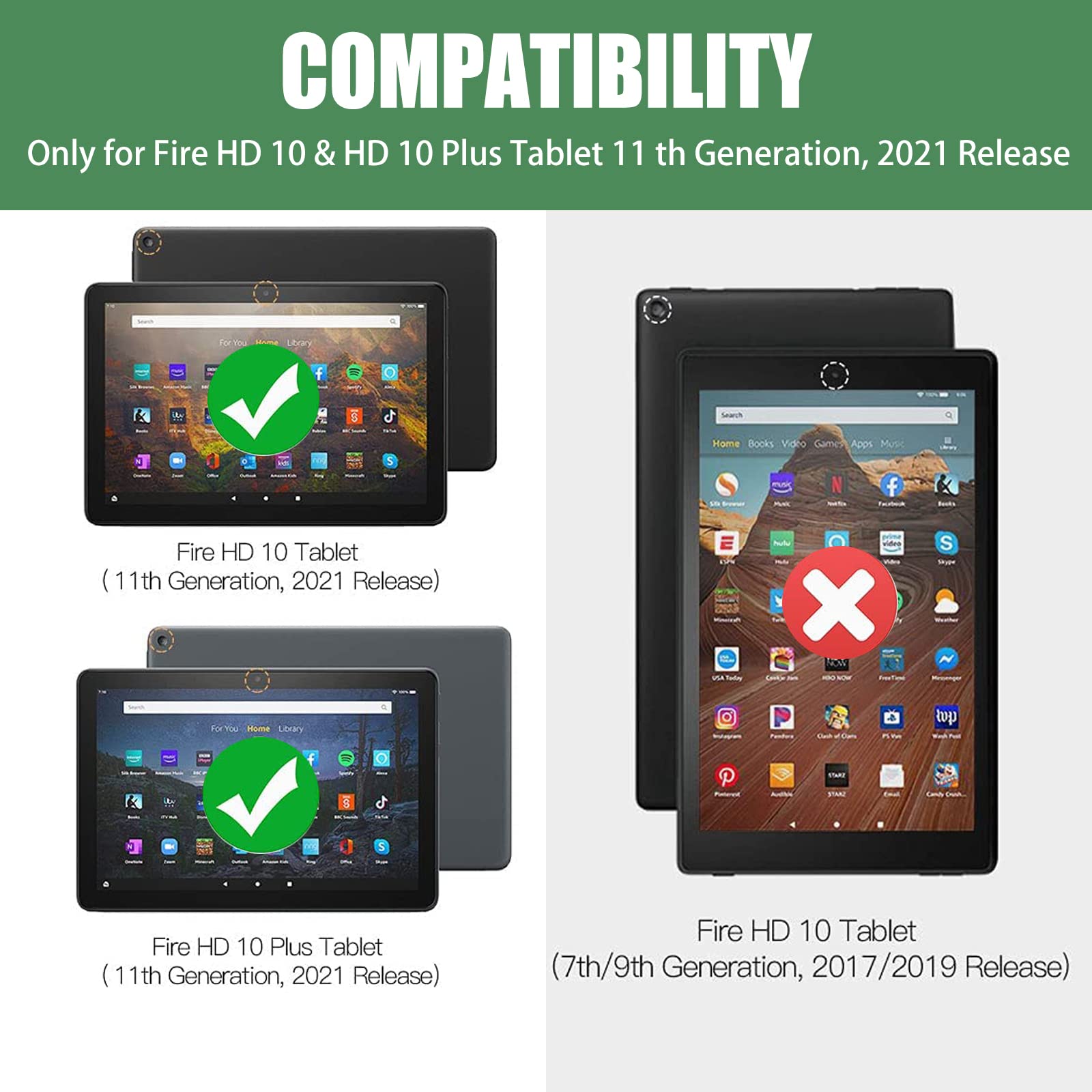 Covers for Kindle Fire HD 10 Tablet 11th Gen 2021 White Marble Fire Tablet 10 Plus Case 10.1 Inch Multi- Viewing Angles All-New Amazon Fire 10 Cases