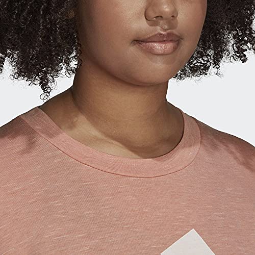adidas Women's Sportswear Winners 2.0 T-Shirt, Ambient Blush Melange, Large