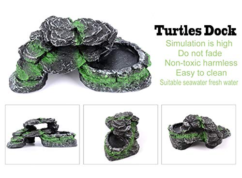 PINVNBY Turtles Dock for Aquarium Reptile Basking Platform for Turtles, Frogs, Newts (1 Pack)