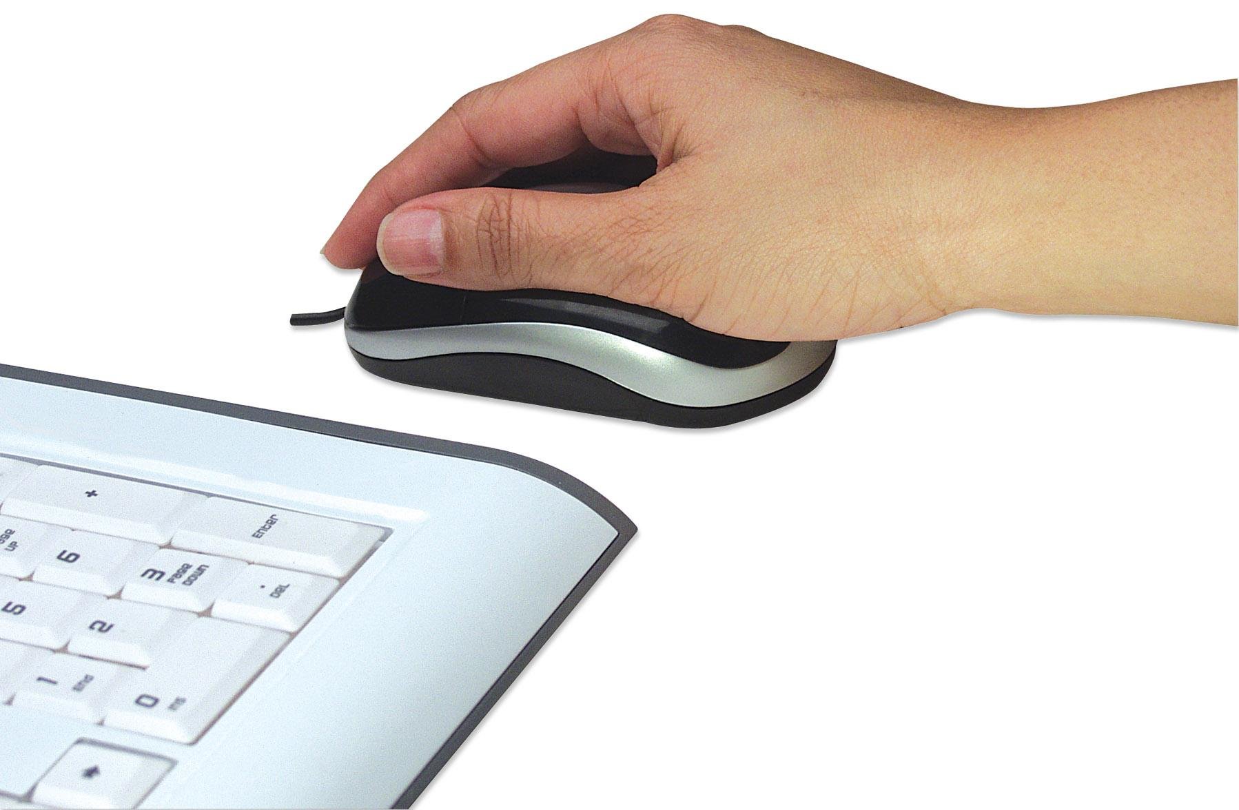Manhattan, USB MH3 Classic Optical Mouse with Three Buttons and Scroll Wheel, 800 dpi