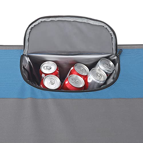 ARROWHEAD OUTDOOR 51” Heavy-Duty Portable Folding Table, 8 Cup Holders, Integrated Cooler, 2 Side Storage Pouches, No Sag Surface, Carrying Case, Steel Frame, High-Grade 600D Canvas, USA-Based Support