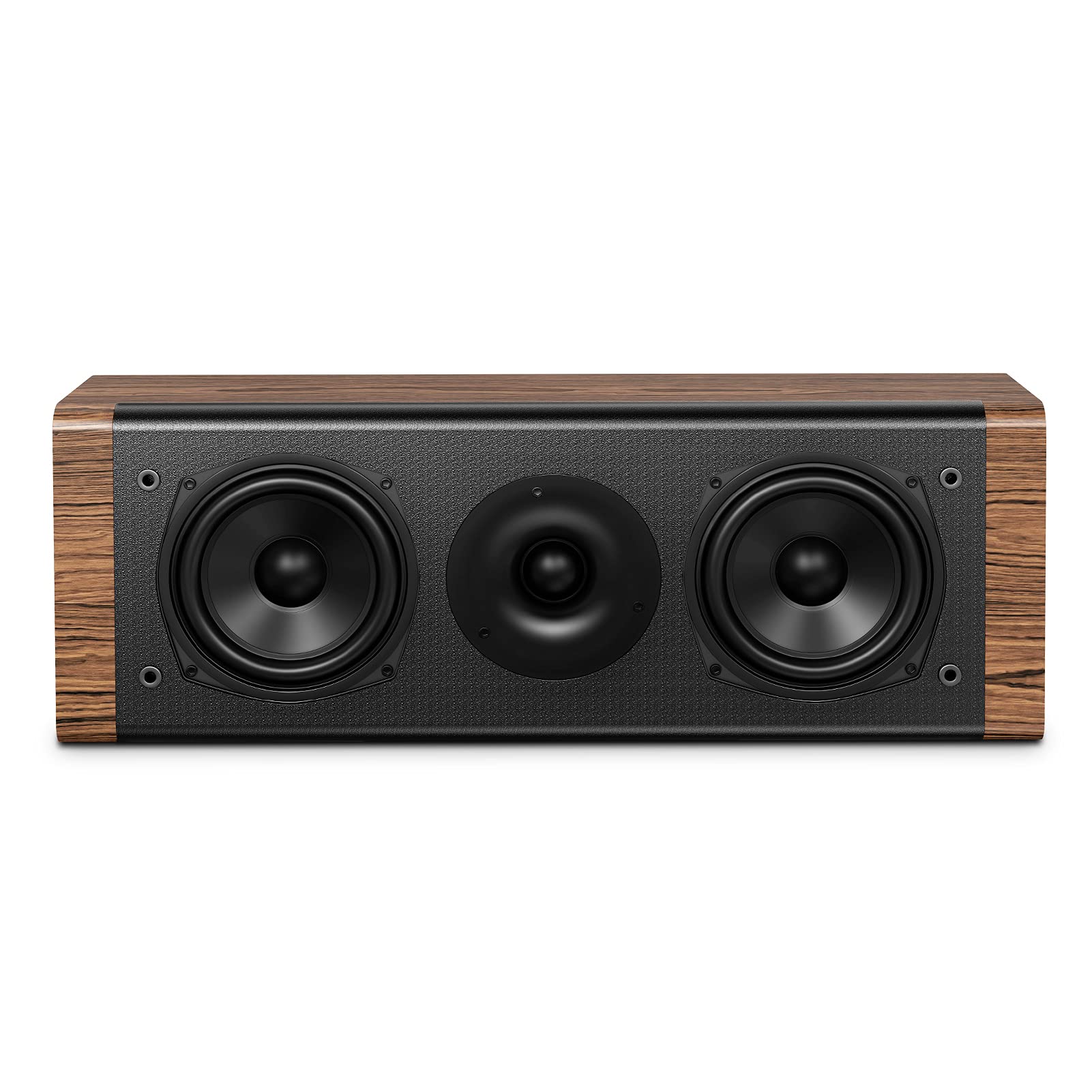 Moukey Center Channel Speaker, 100 Watt Peak Compact Center Speaker Hi-Res Audio with Deep Bass Response, for TV, Home Theater, Dolby and DTS Surround - Mcs1
