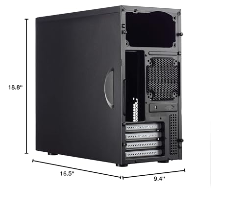 Fractal Design Core 1100 - Mini Tower Computer Case - mATX - High Airflow and Cooling - 1x 120mm Silent Fan Included - Brushed Aluminium - Black