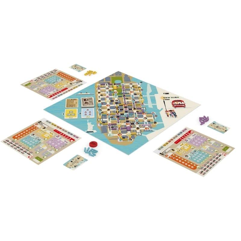 IELLO: Get On Board: New York & London, A Flip & Write Game, Clever & Original, 30 Minute Play Time, 2 to 5 Players, for Ages 8 and Up