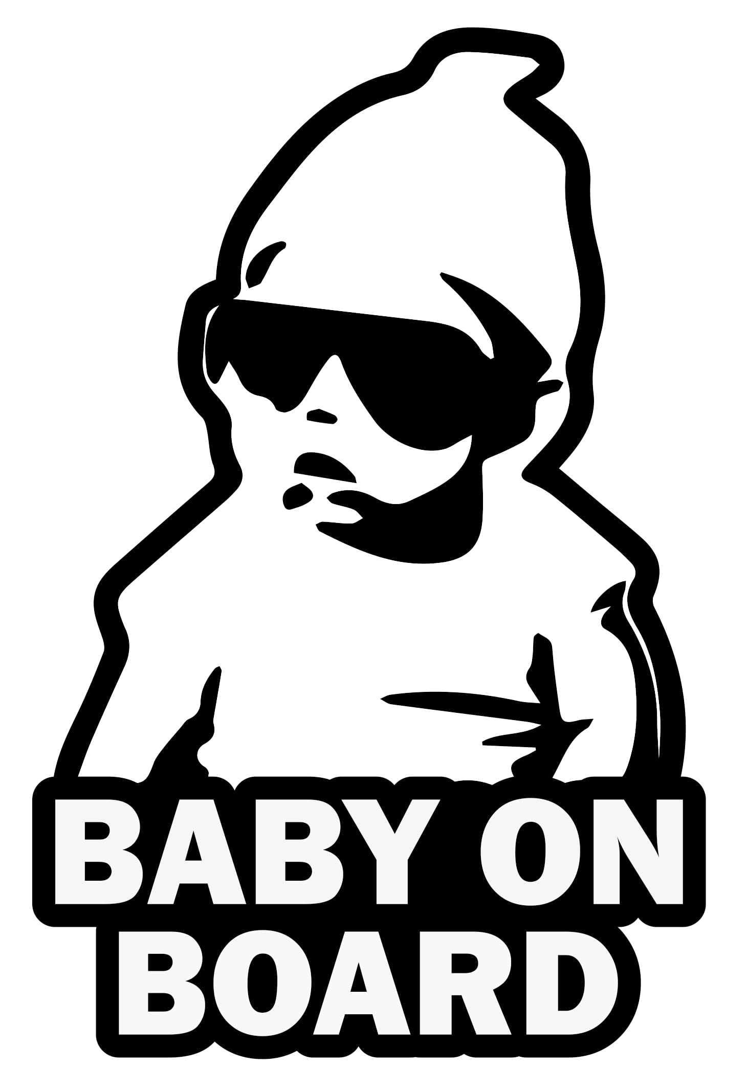 TOTOMO Baby on Board Sticker for Cars Funny Cute Safety Caution Decal Sign for Car Window and Bumper No Need for Magnet or Suction Cup - Carlos from The Hangover