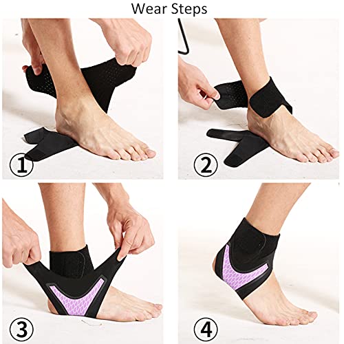 Ankle Socks, Lightweight U Shaped Compression Ankle Brace for Sprained Ankle for Injury Recovery(Left Foot L (L))