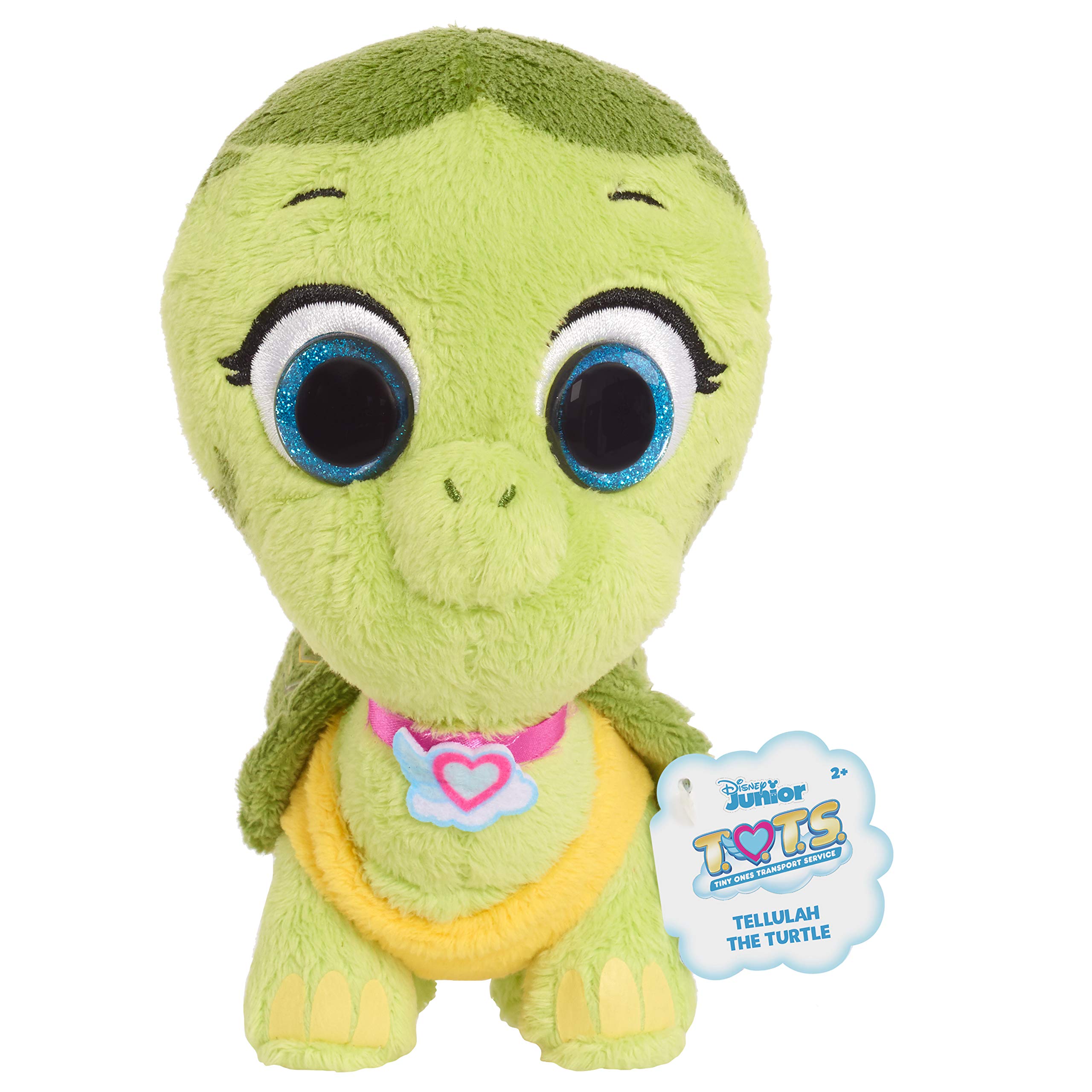 Disney Junior T.O.T.S. Tellulah the Turtle, 6-inch Bean Plush Stuffed Animal, Super Soft Plush