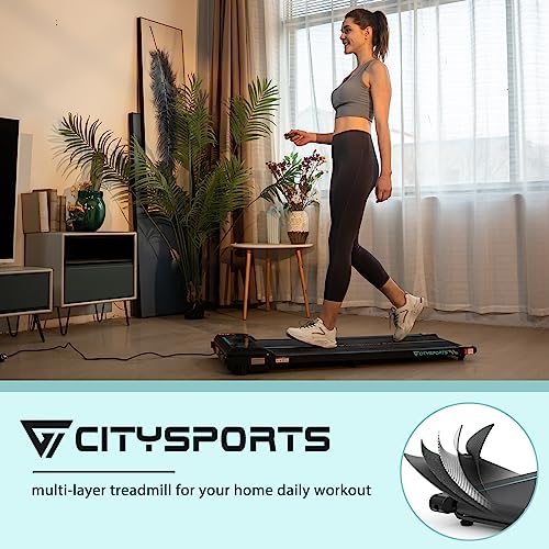 CITYSPORTS Treadmill Under Desk, Walking Pad Treadmill, Treadmill Ultra Slim & Portable for Home