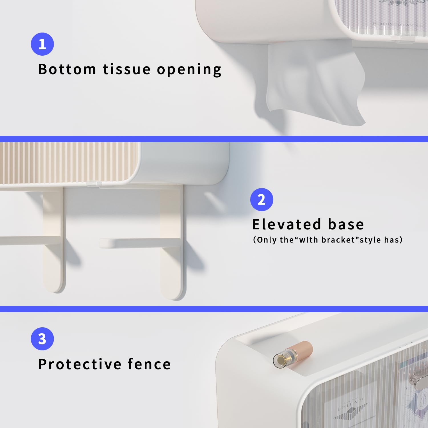bbveking Over The Toilet Storage, without Drilling or Screwing,Easy Installation.Over toilet Bathroom Organizer Wall Mounting, Space Saver with Lid,Over The Toilet Storage Cabinet (Wall Mount)