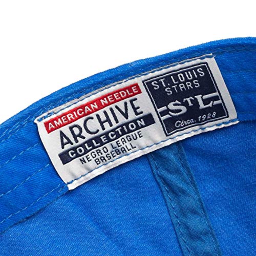 AMERICAN NEEDLE Archive Negro League Team Vintage Baseball Dad Hat, St. Louis Stars, Deep Royal