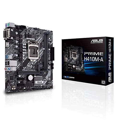 ASUS Prime H410M-A/CSM LGA1200 (Intel® 10th Gen) Micro-ATX Commercial Motherboard (M.2 Support, HDMI, D-Sub, DVI, USB 3.2 Gen 1, COM Header, TPM Header and ASUS Control Center Express)
