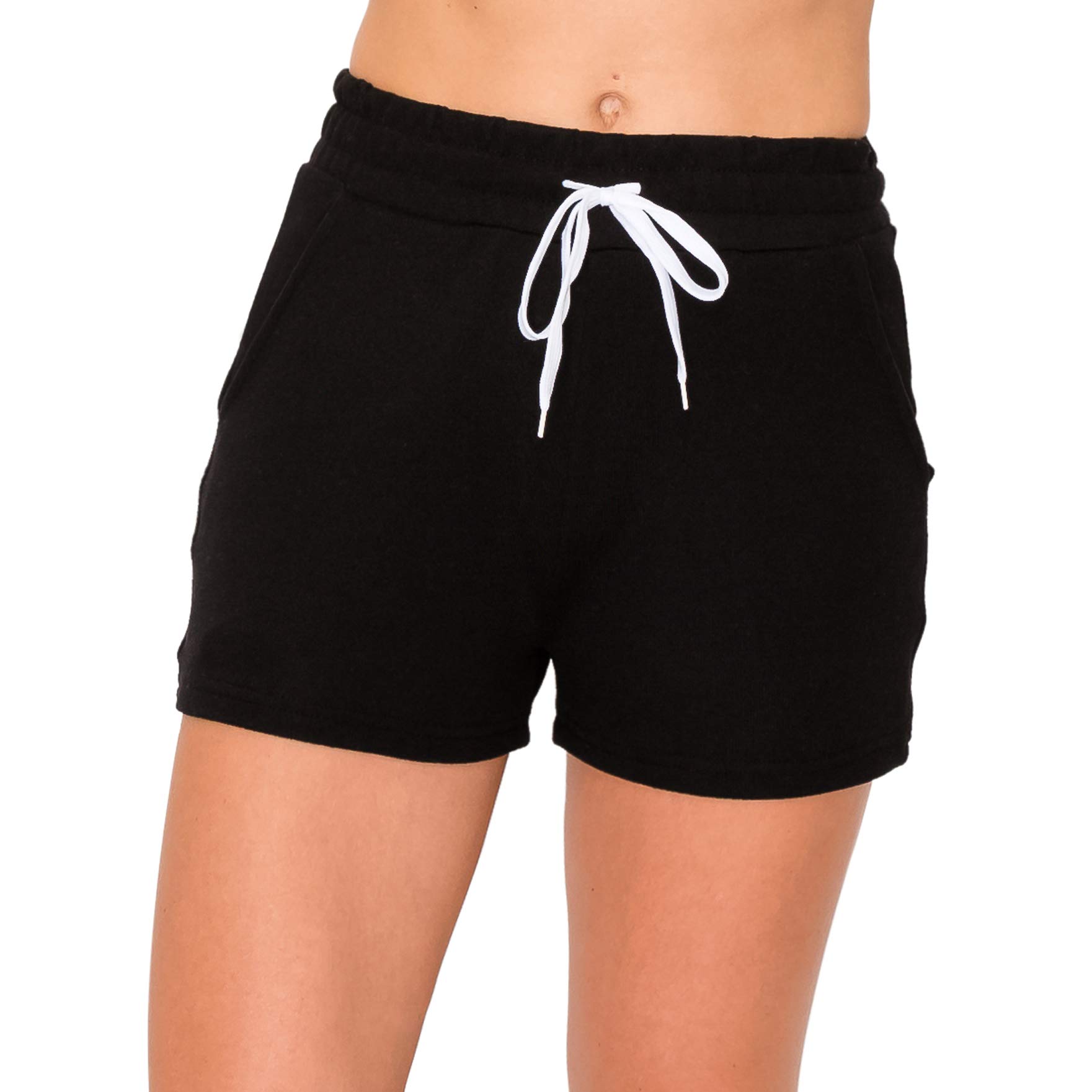 ALWAYS Women's Riverdale Merchandise Shorts - Knitted Stretch Dolphin Yoga Workout Cheerleader Dance Volleyball Striped Short Pants Grey L