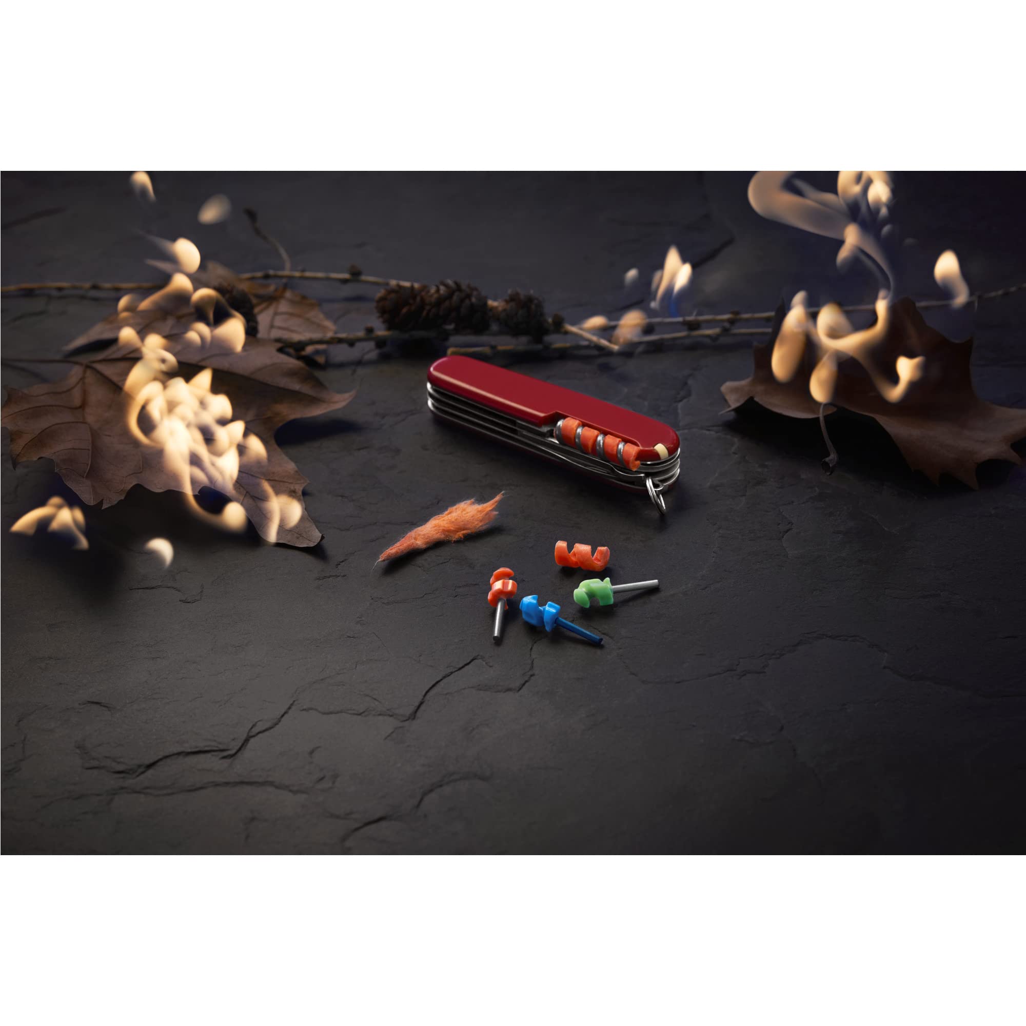 Victorinox Fireant Mini Tools - Compact 3 Piece Fire-Starter Set Compatible with 84, 85, 91 and 111 mm Swiss Army Knives