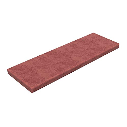Ambesonne Faux Suede Bench Cushion, Digitally Printed Distressed Texture, Standard Size Foam Pad with Decorative Fabric Cover for Kitchen Bedroom Indoors & Outdoors, Burnt Orange, 45" x 15" x 2"