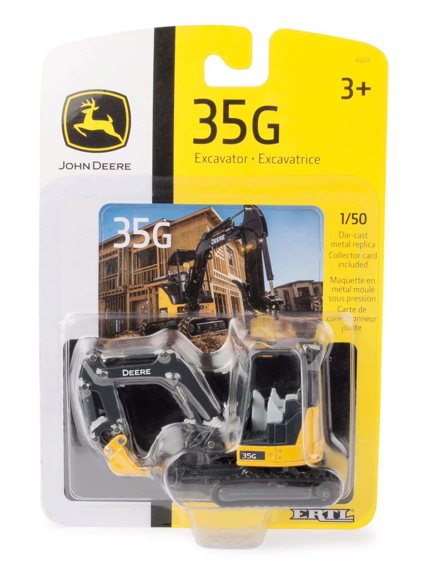 ERTL John Deere 35G Excavator (1:50 Scale) , Yellow for unisex-children