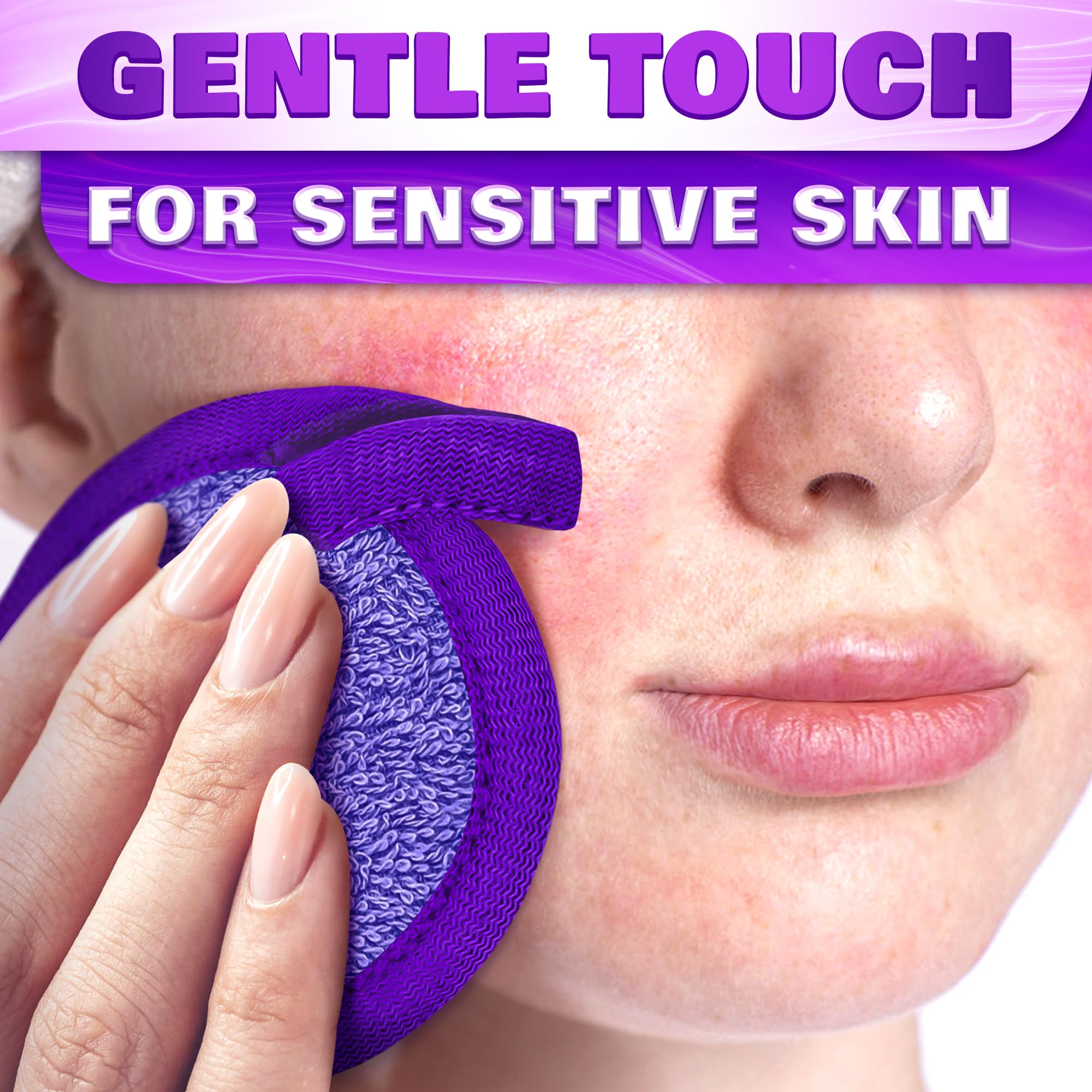 Makeup Remover Cloth Exfoliating Face Scrub - 3Pcs Microfiber Cloth Facial Blackhead Remover Reusable Eye Makeup Remover Pads Face Cleansing Wipes for Women, Men - Exfoliating Washcloth Acne Wipes