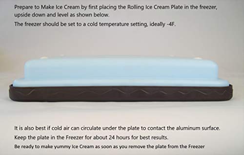 Rolled Ice Cream Maker, Rectangle Anti Griddle Pan with 2 Spatulas for Healthy Homemade Rolled Ice Cream, Softserve, Gelato, Sorbet and Frozen Yogurt. Easy to use instant Ice Cream Roll Maker Pan.