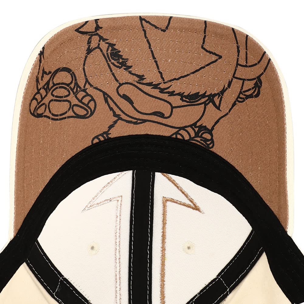 Avatar The Last Airbender Appa Character 3D Big Face Snapback Hat White