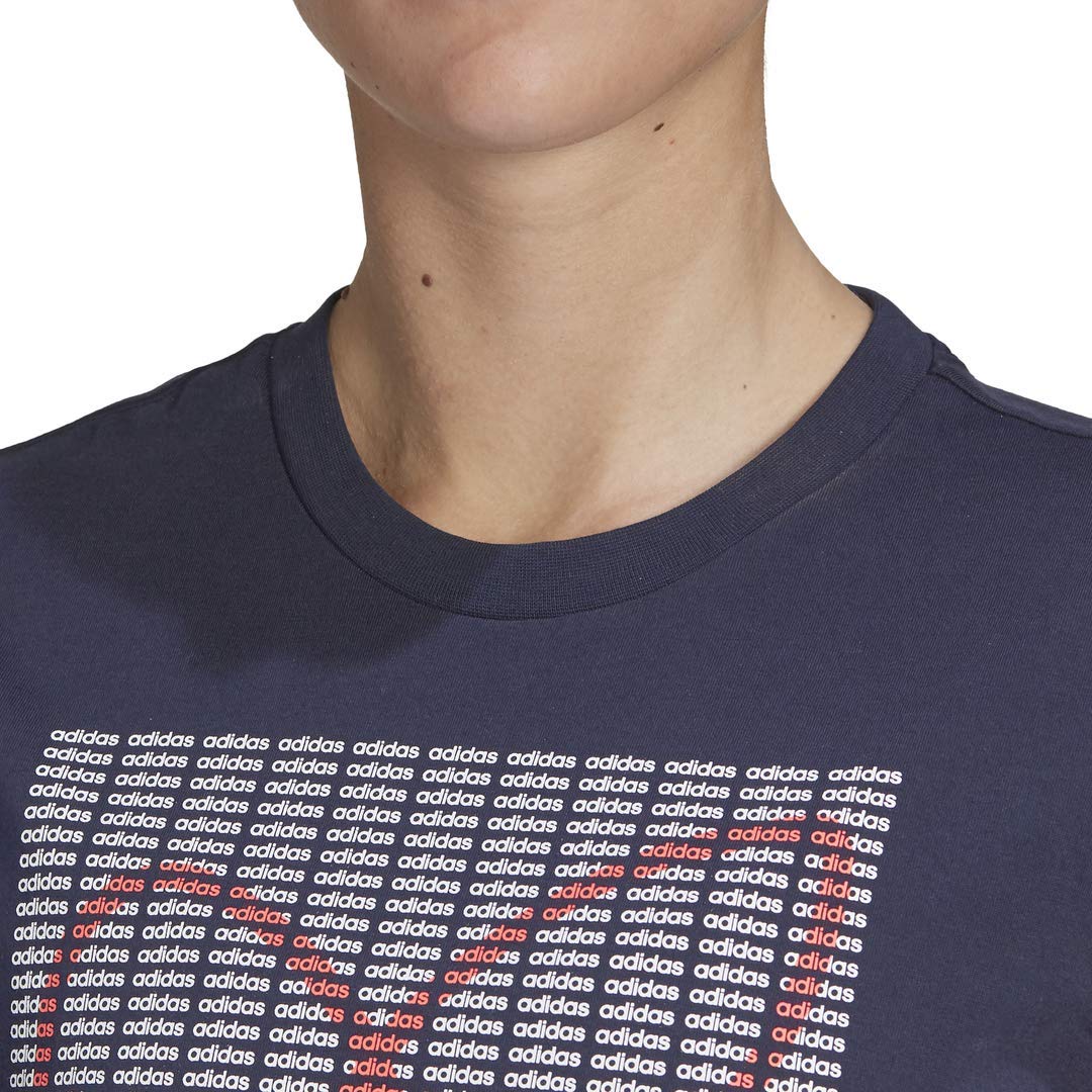 adidas womens Adi Heart Graphic Tee Ink Large