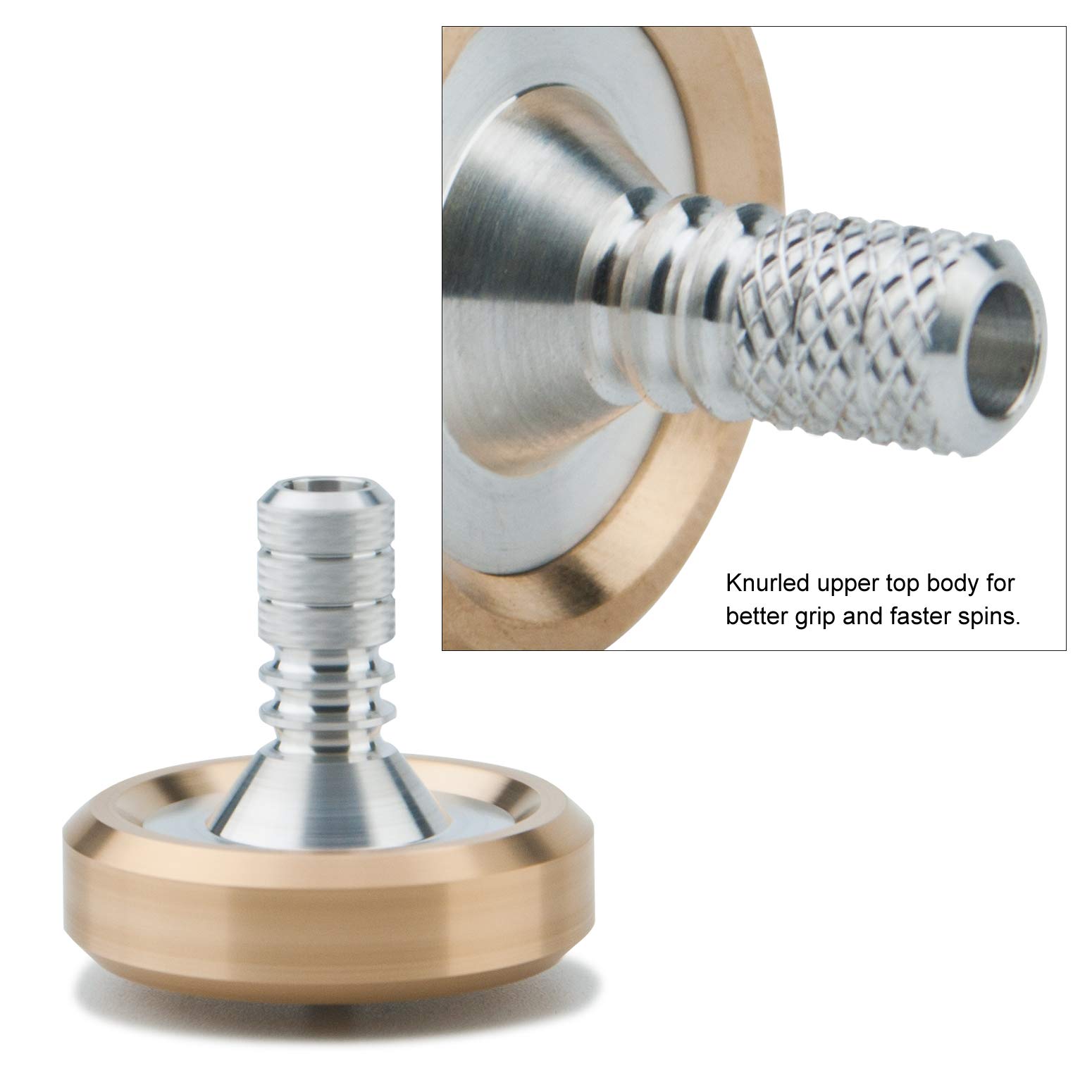 DjuiinoStar High Performance Spinning Top, Spins Forever (10 Minutes is Just A Piece of Cake for Skilled Adults), High End EDC Desktop Toy DST-808