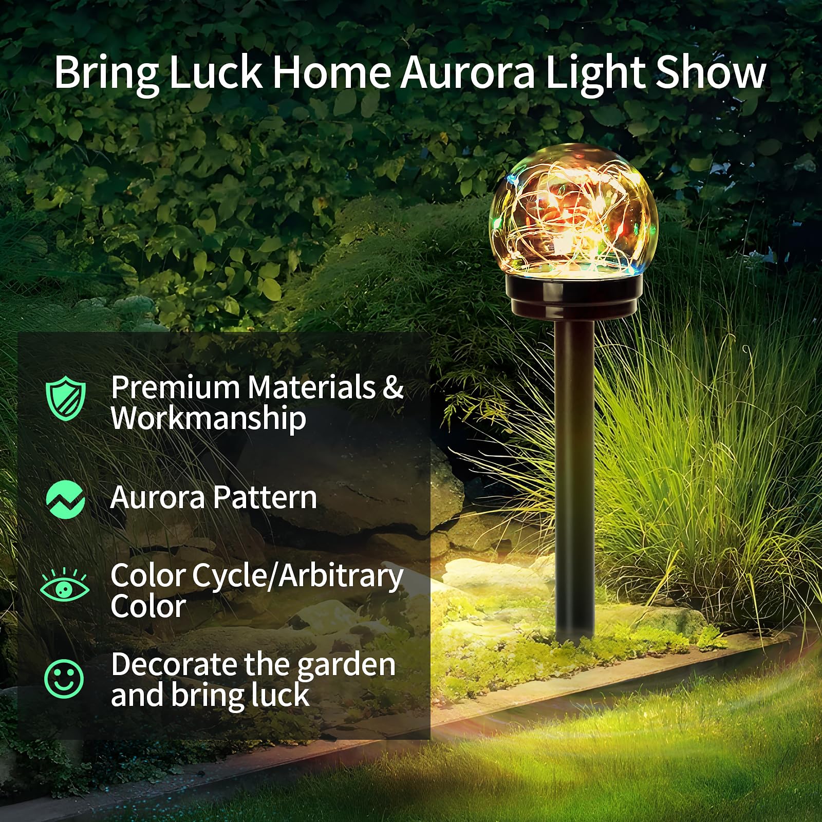 AMWGIMI Solar Lights Pathway Outdoor Solar Garde Stake LED Colour Changing Globe Garden Lights Decorative Yard Art Waterproof for Yard Patio Walkway Landscape (4 Pack) (Colour Changing-1pack)