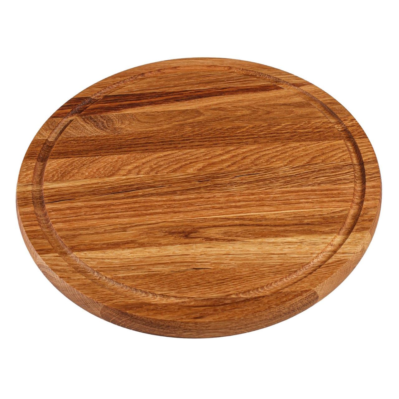 BIOL 10ββ Wooden Hardwood Circle Cutting Board Oak with Juice Groove for Kitchen - BBQ Chinese Turkey Lipped Charcuterie Round Chopping Board for Kitchen with Lip