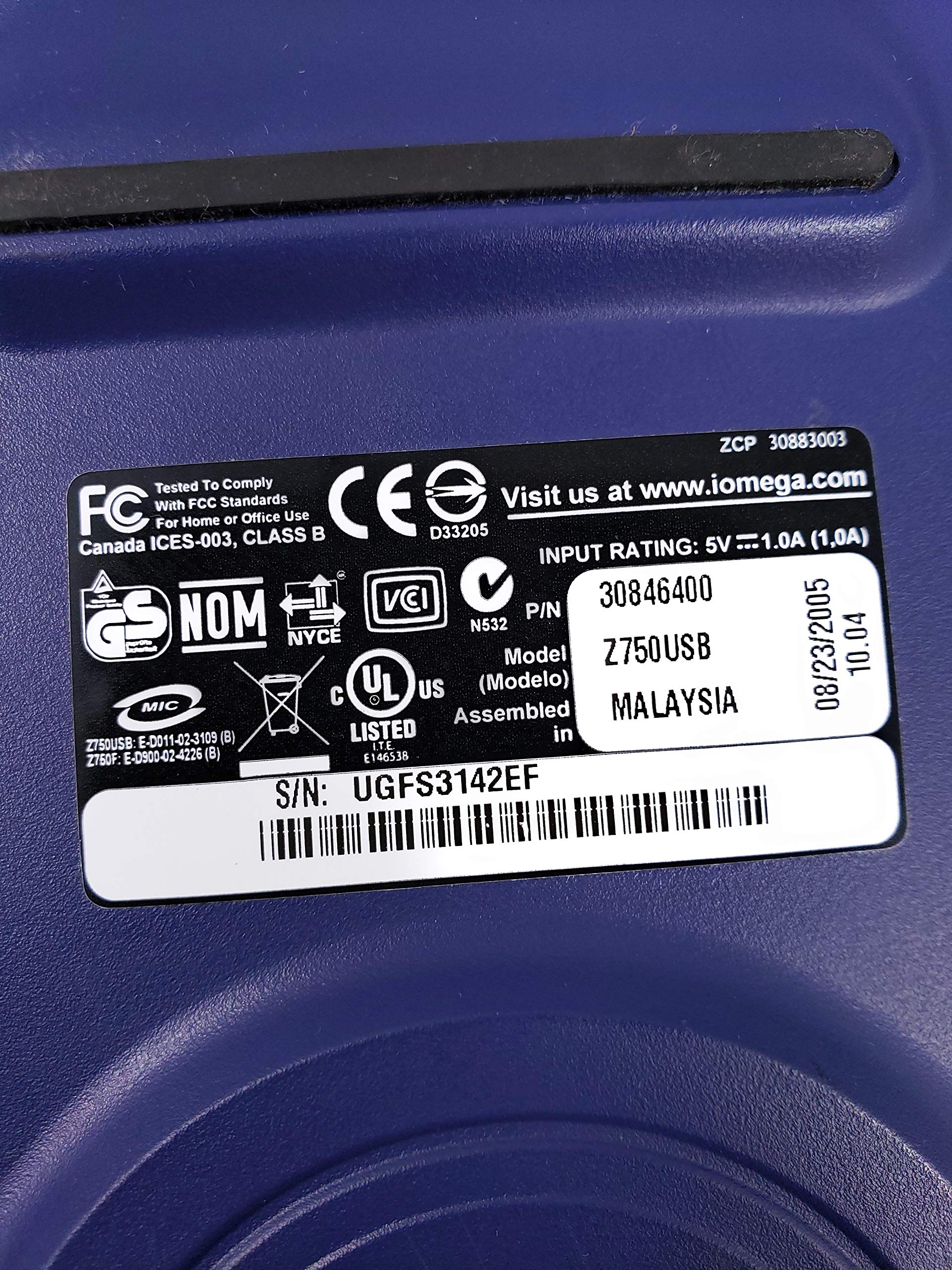 Iomega ZIP 750 - ZIP drive - external - ZIP - 750 MB - Hi-Speed USB