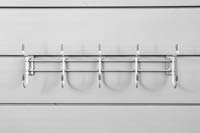 Crownwall Heavy Duty Steel Coat Hooks Bracket with 10 Pegs, Compatible Slat Wall Storage Organizer (2 Pack)