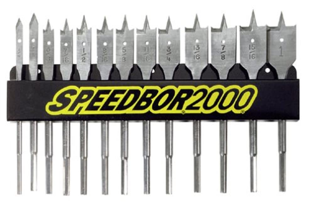 IRWIN Spade Bit Set, 1/4 To 1 D, 6 In L, 13 Pc