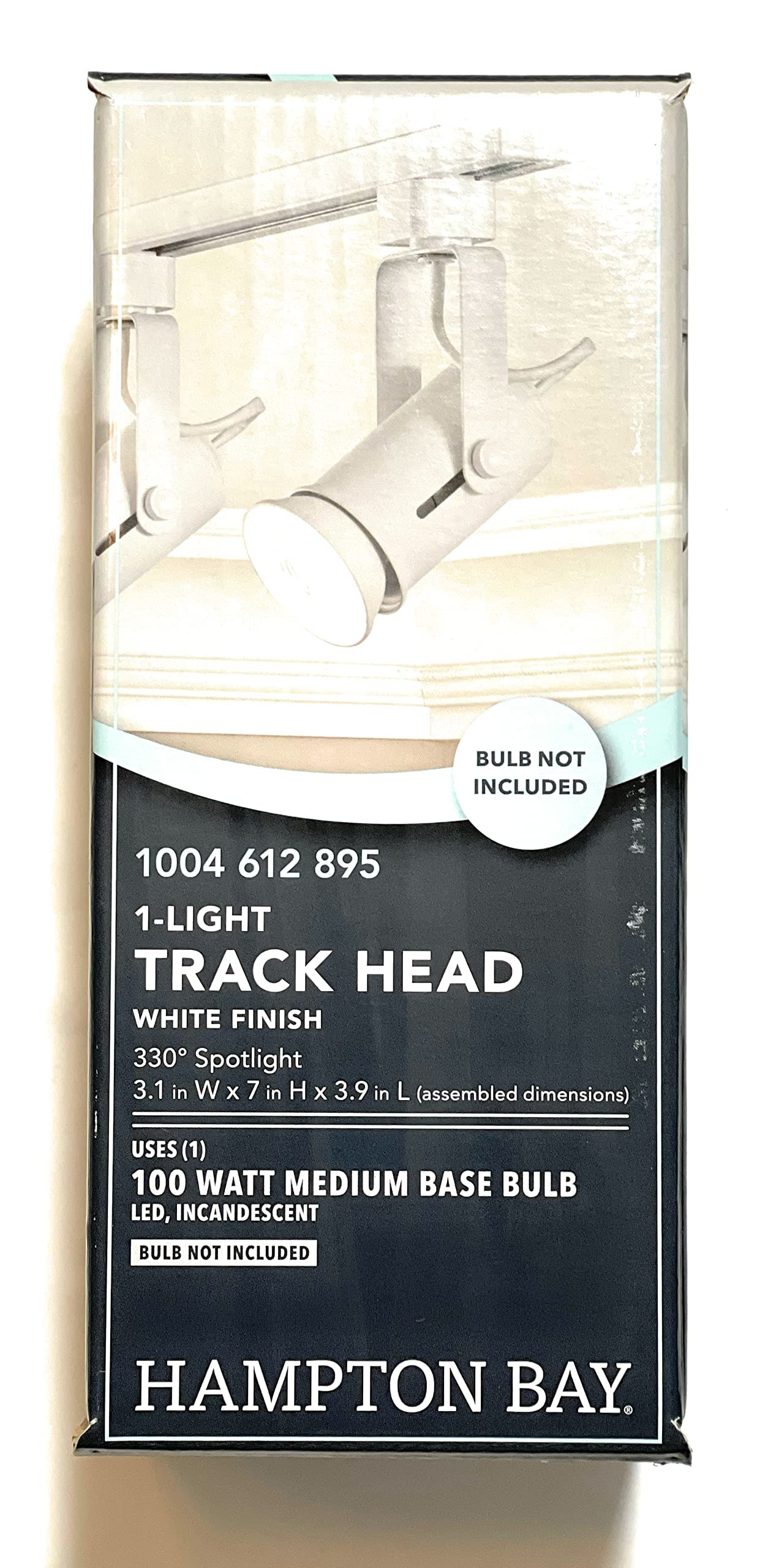 Hampton Bay Track Head 1-Light White Finish (804649)