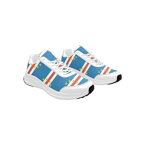 AFFAMA Cape Verde Flag Mens Running Shoes Lightweight Fashion Sneaker