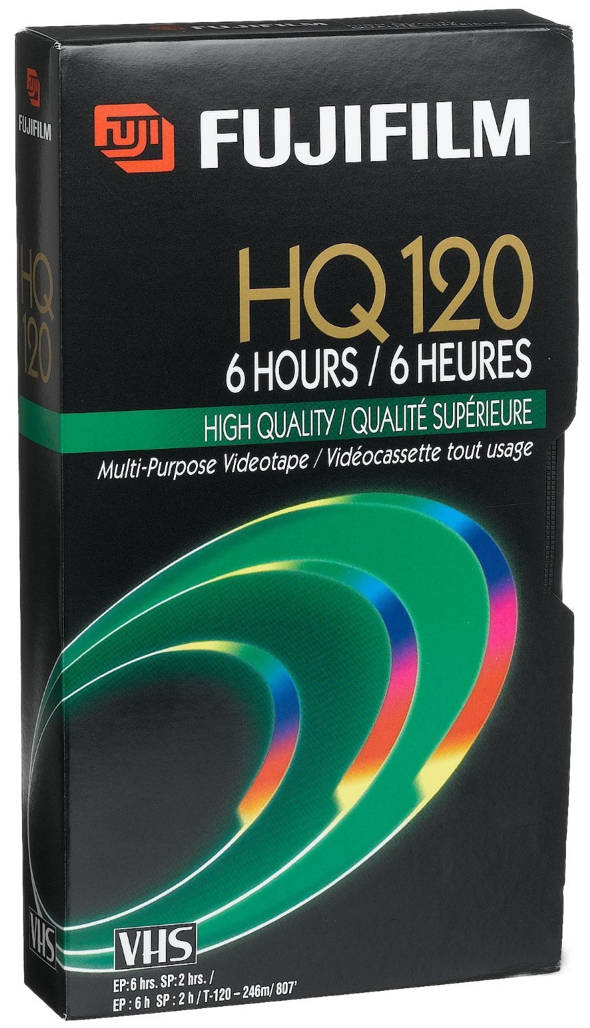 Fuji HQ T-120 VHS Blank Video Cassette Multi-Purpose Videotape (Pack of 6)